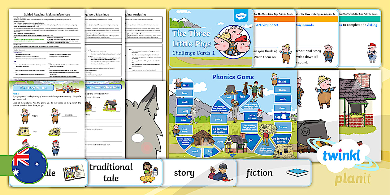 Year 1 Traditional Tales: The Three Little Pigs Unit Pack