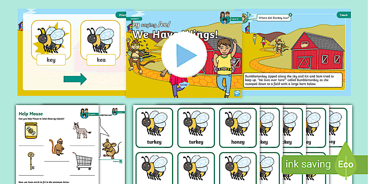 'ey' saying /ee/ Lesson Pack - Level 6 Week 20 Lesson 3