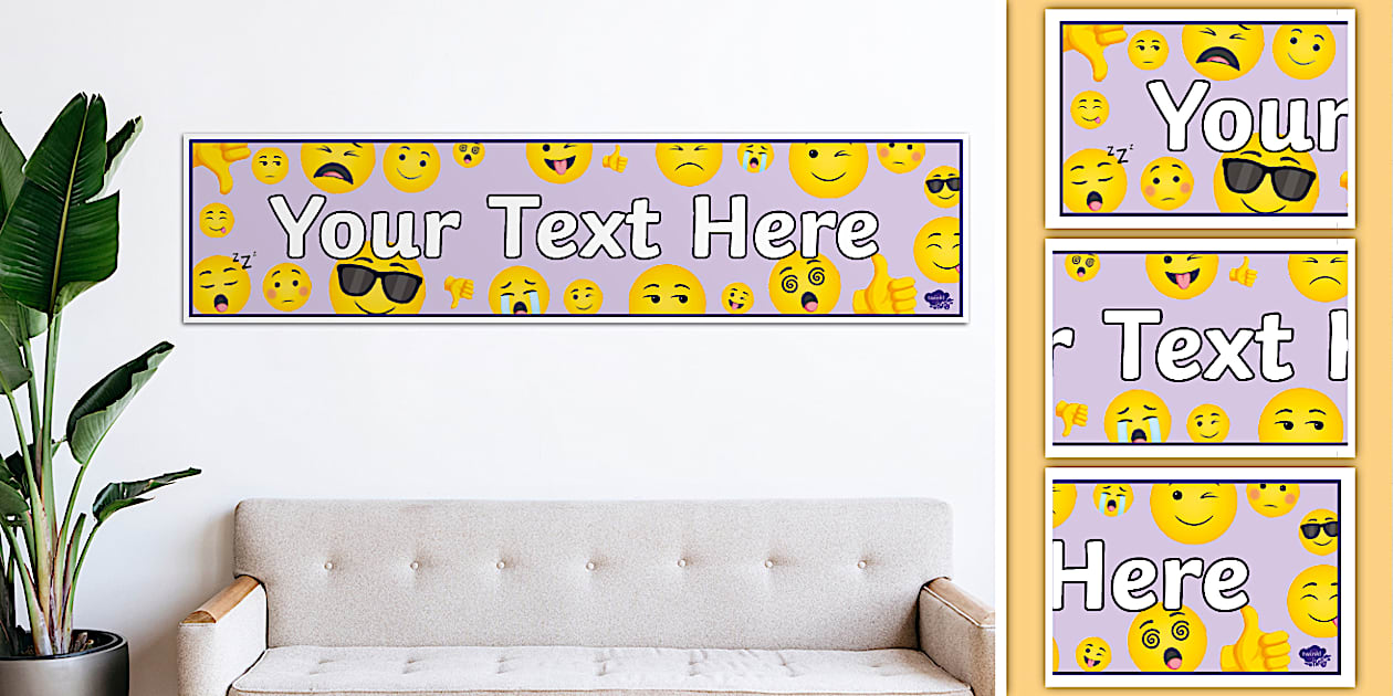 😊 Emoji Editable Banner | Twinkl Party - Twinkl