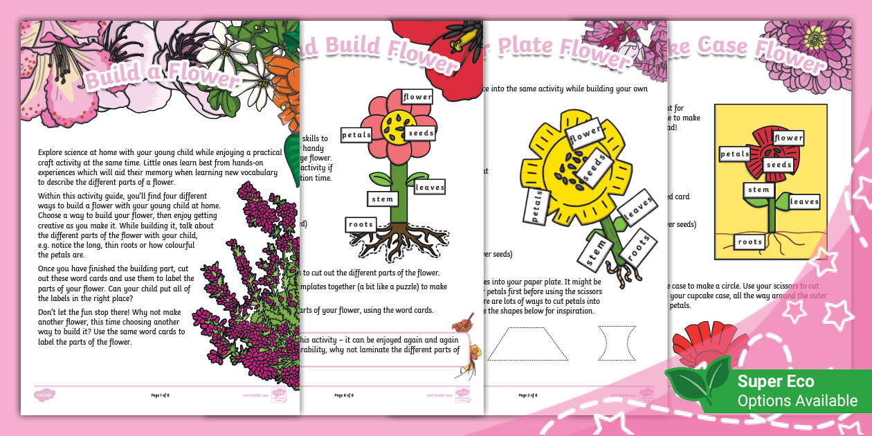 Build a Flower (teacher made) - Twinkl