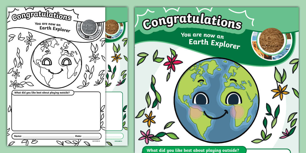 Earth Explorer Certificate (teacher made) - Twinkl