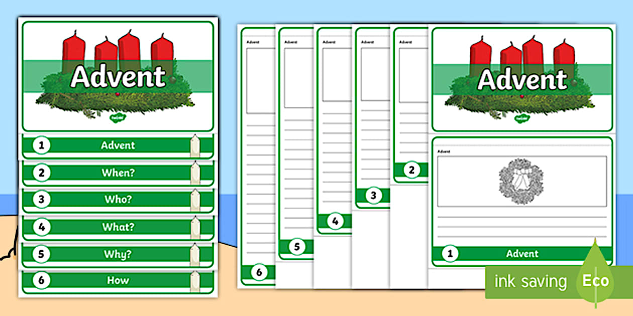 Advent Staggered Notebook (teacher made) - Twinkl