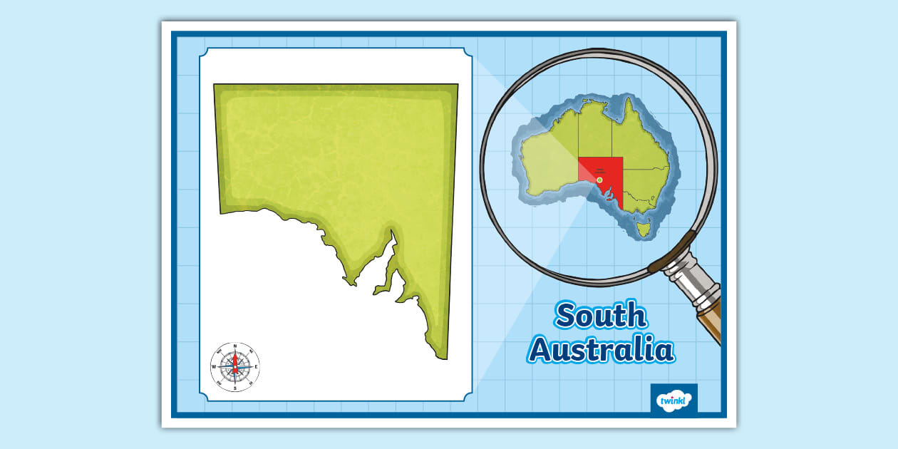 South Australia Map Poster