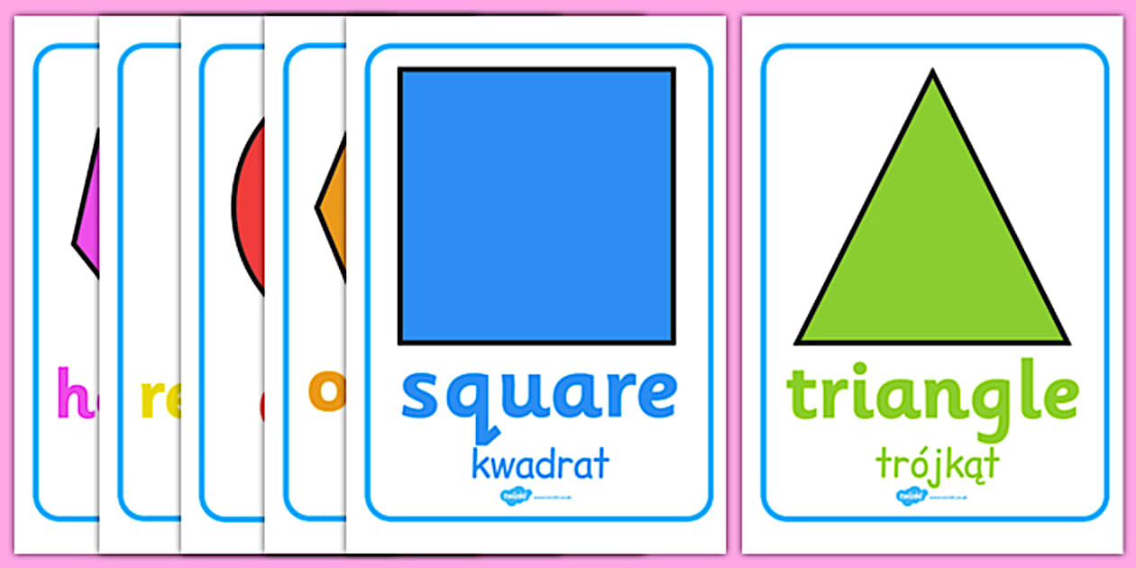 2D Shape Posters Polish Translation (teacher made) - Twinkl