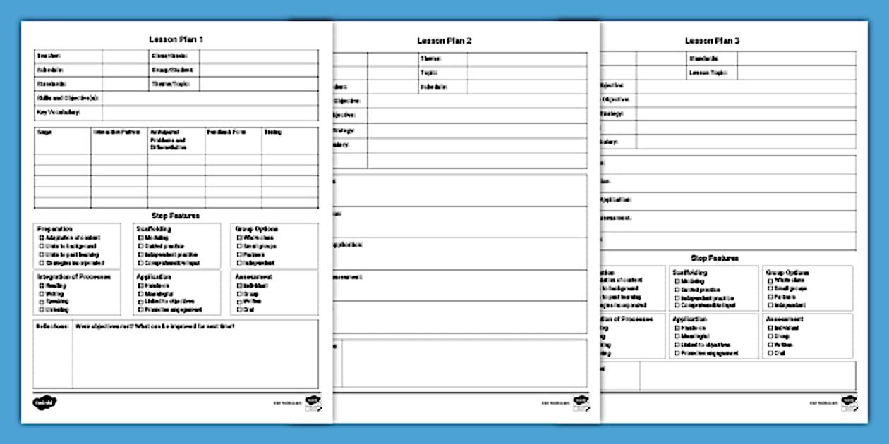 ELL Lesson Plan | Editable Template | Twinkl USA - Twinkl