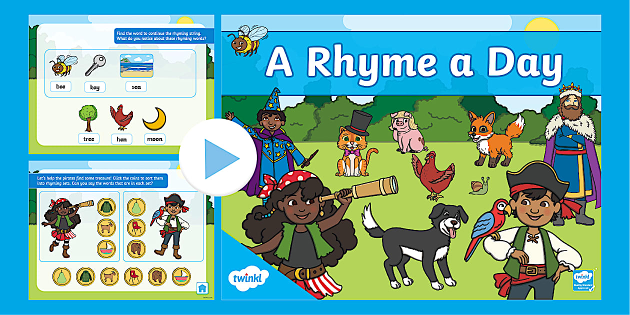 A Rhyme a Day PowerPoint | Daily Rhyme Words | Twinkl | EYFS