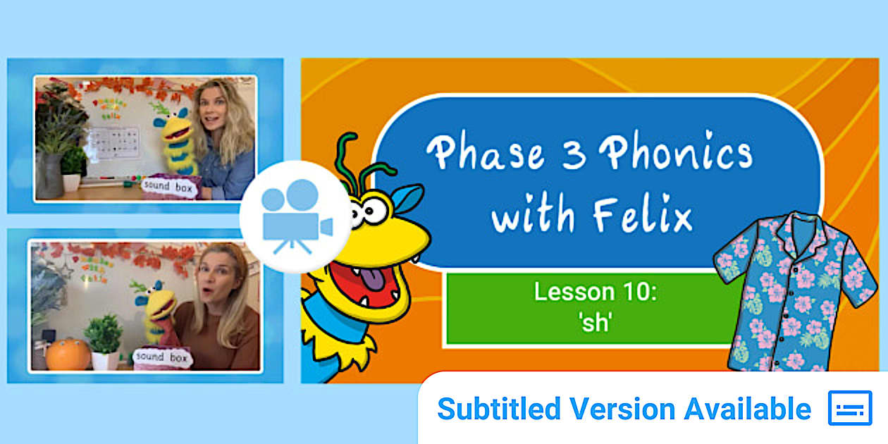 'SH' Sound Video Lesson | Phase 3 Phonics With Felix