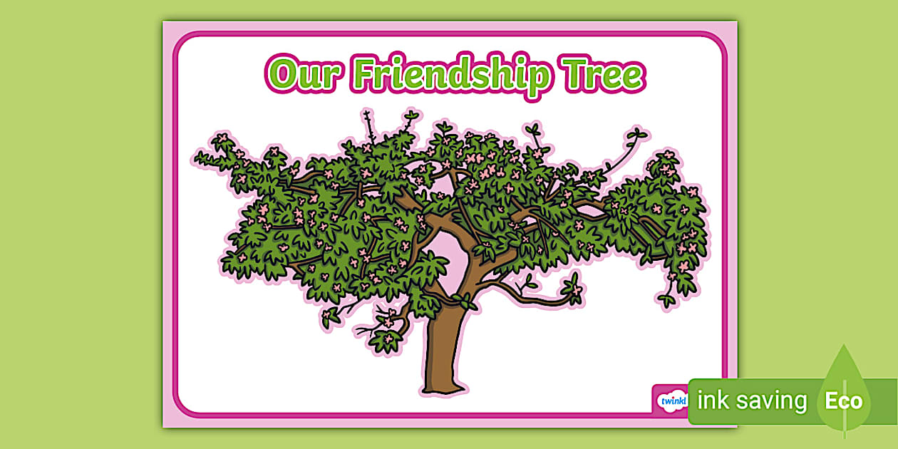 Colorful Friendship Tree Poster for Kids (teacher made)
