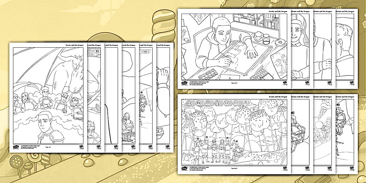 Dexter and the Dragon KS2 Colouring Pages | Twinkl Originals