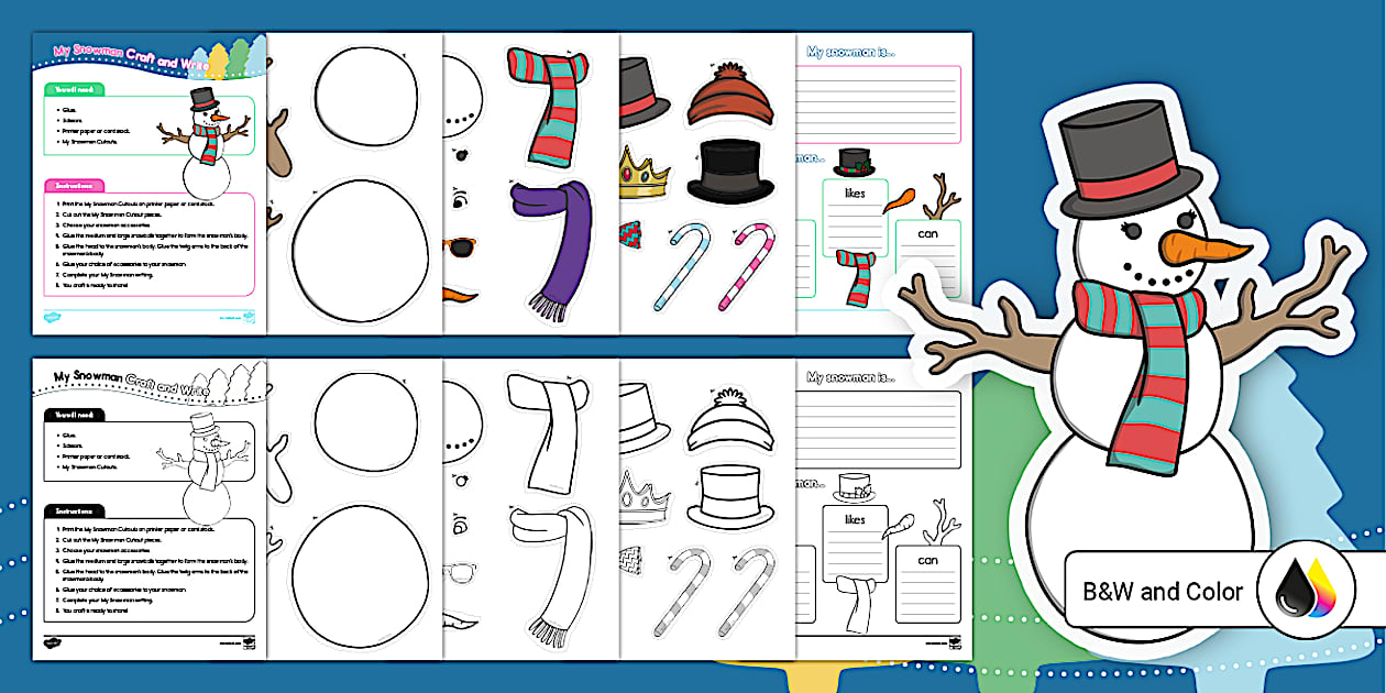My Snowman Craft and Write Activity Pack | Twinkl - Twinkl