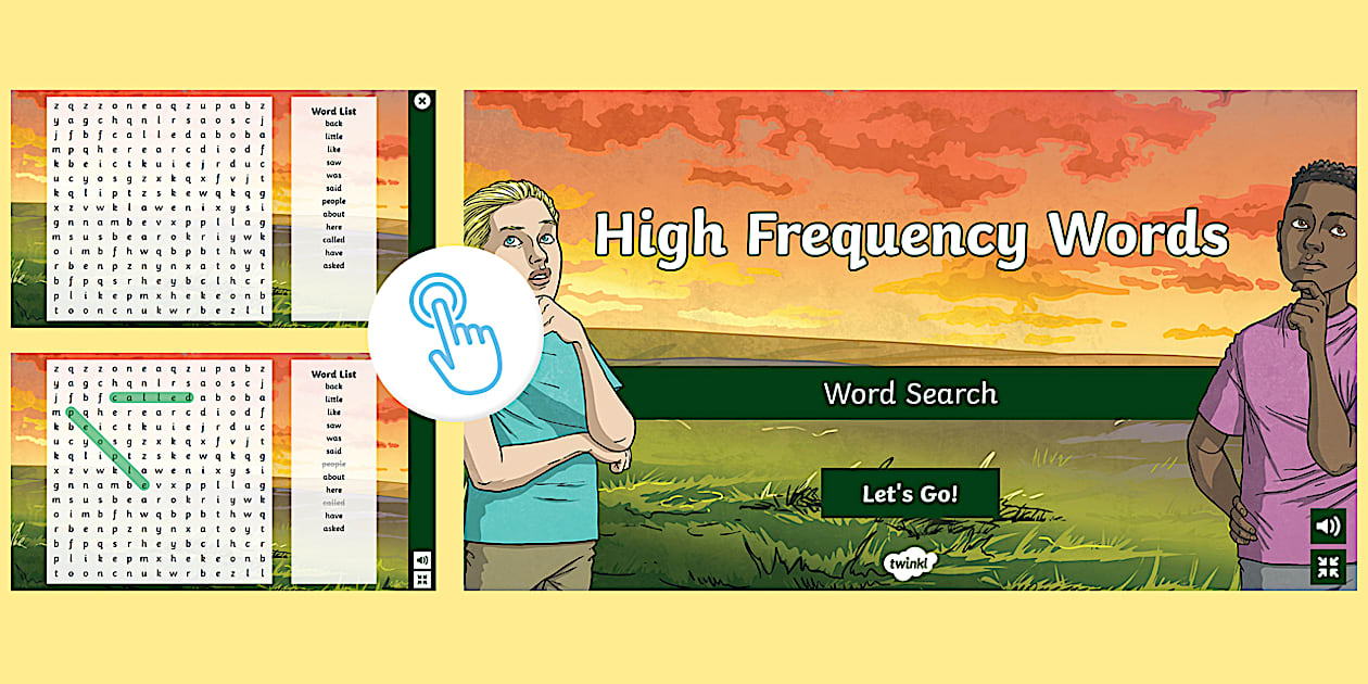 High Frequency Words Interactive Word Search (teacher made)