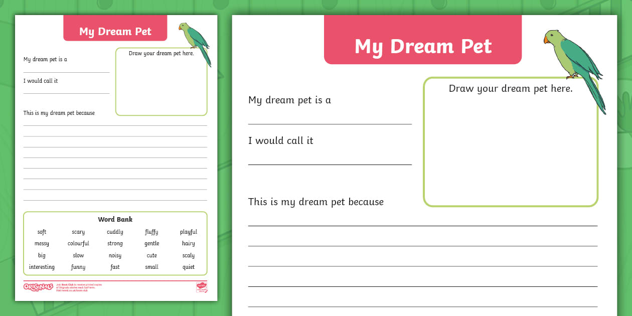 My Dream Pet Writing Prompt | National Pet Day | Twinkl KS1