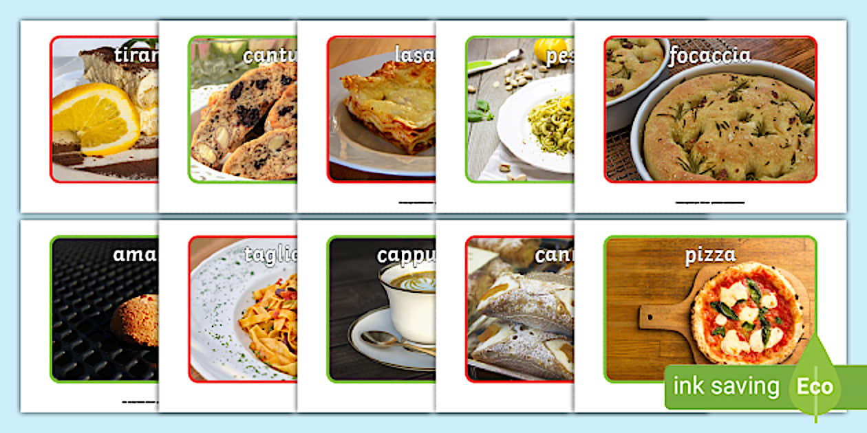 Italian Food Pictures - Display Photos - KS1 Resource