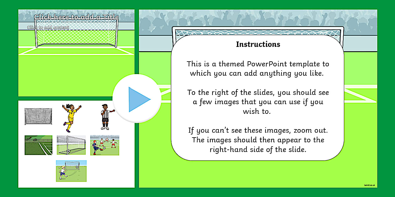 Football Themed Editable PowerPoint Template (teacher made)