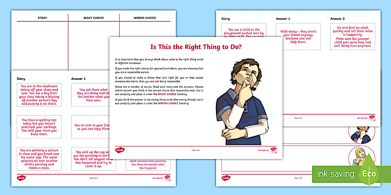 * NEW * Making Positive Choices Activity Sheet - Twinkl