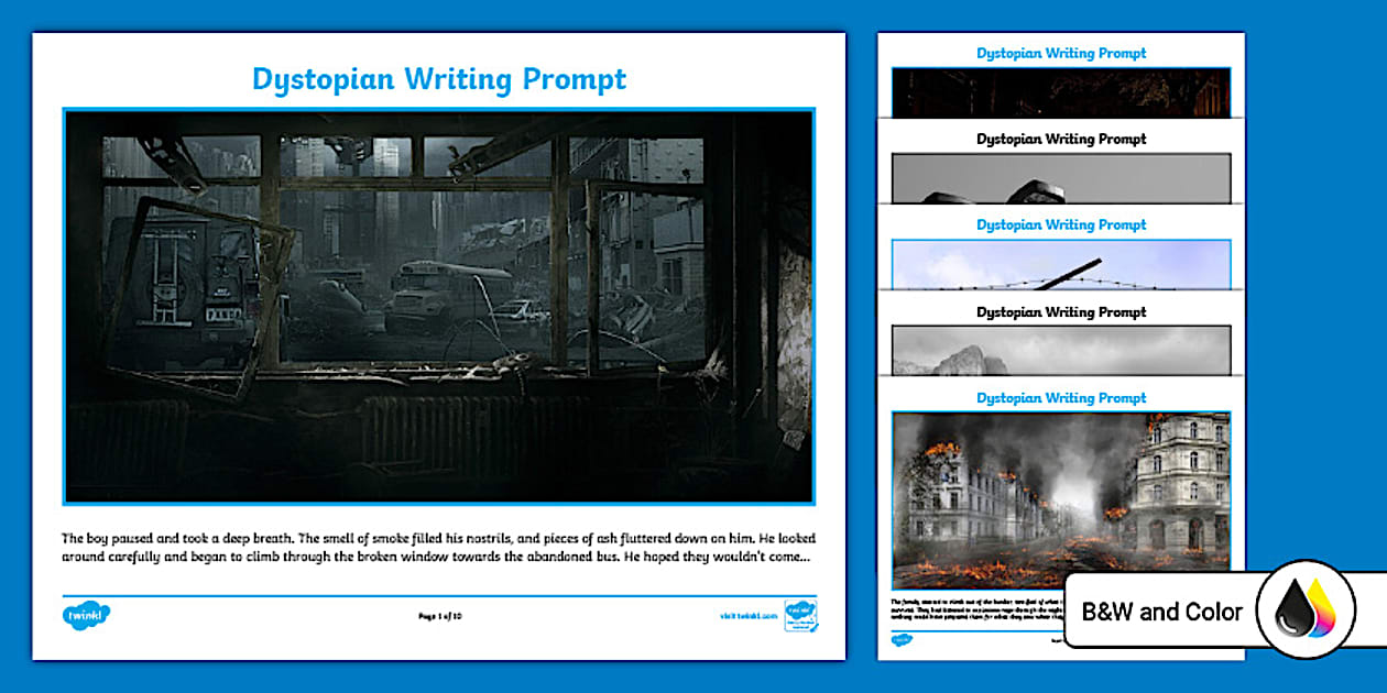 Dystopian Story Writing Prompts for 6th-8th Grade - Twinkl