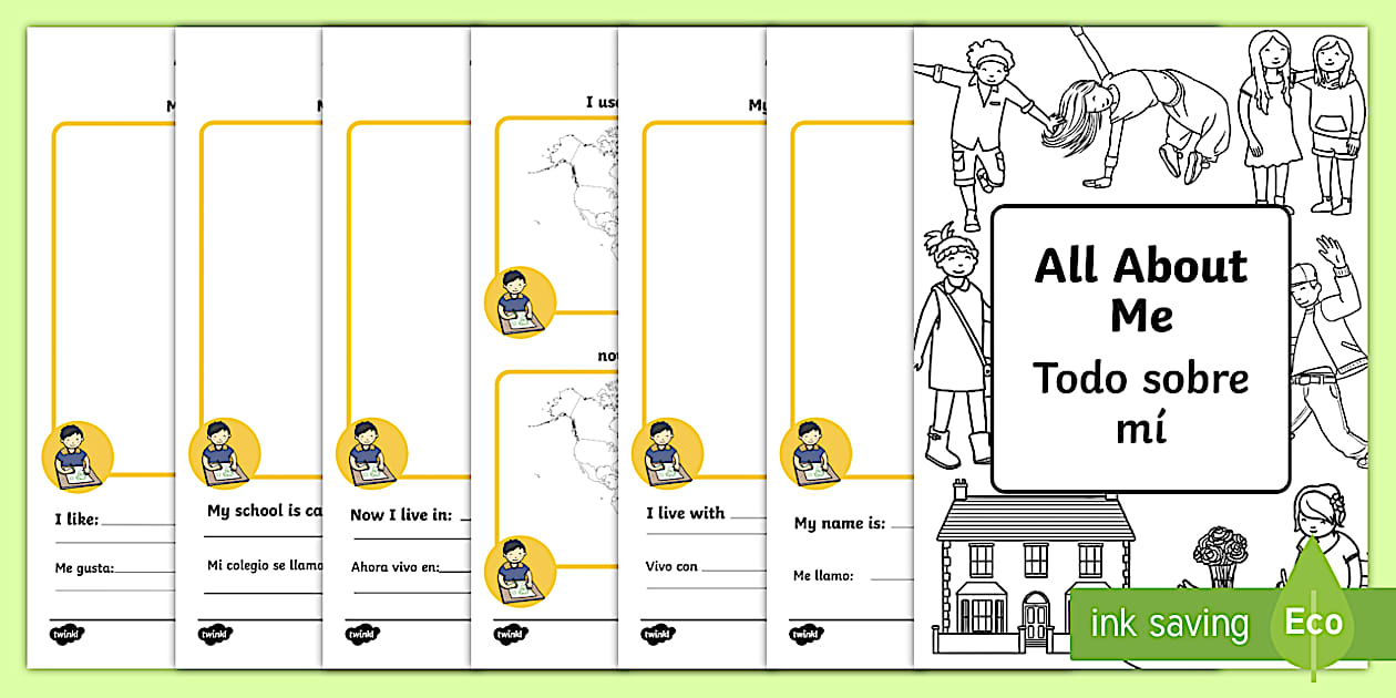 All About Me Booklet English/Spanish - All About Me Booklet