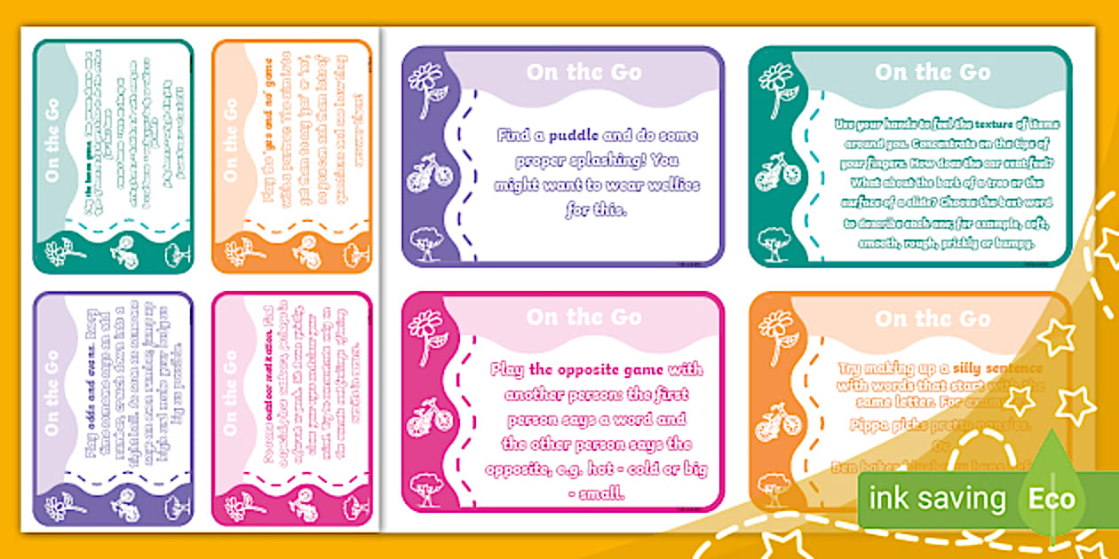 On the Go Cards (Ages 5 - 7) (teacher made) - Twinkl