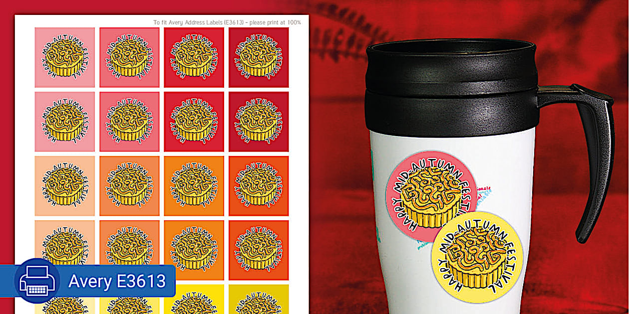 Mooncake | 'Happy Mid-Autumn Festival' | Decorative Stickers