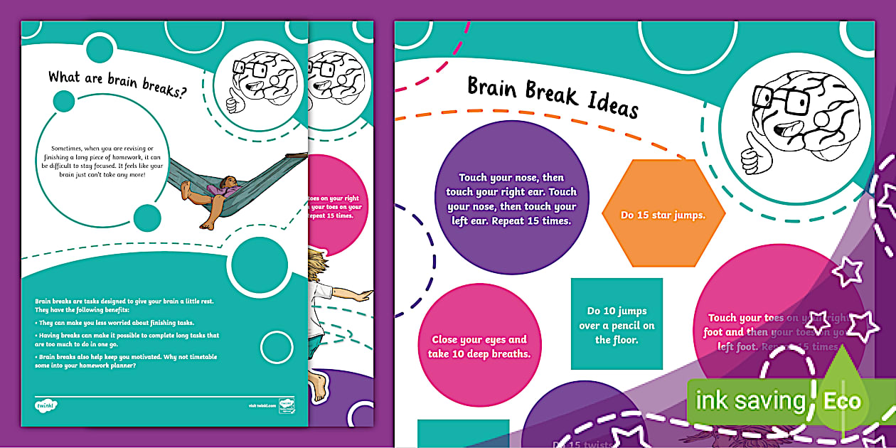 Brain Breaks Poster (Hecho por educadores) - Twinkl