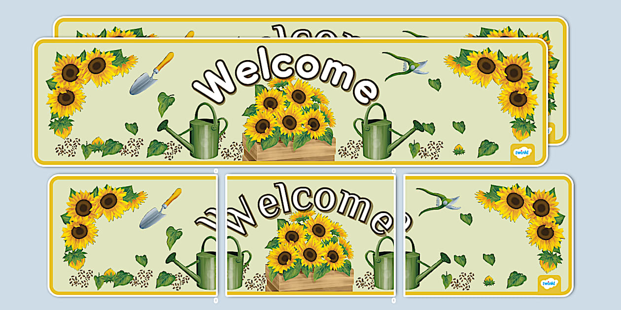 Sunflower-Themed Welcome Display Banner (teacher made)