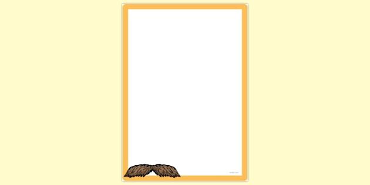 Small Moustache Page Border | Page Borders | Twinkl - Twinkl