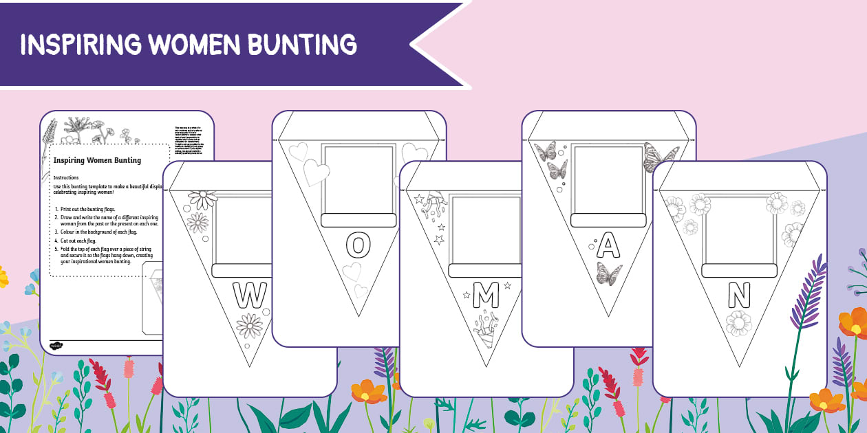 Inspiring Women Bunting Craft Activity