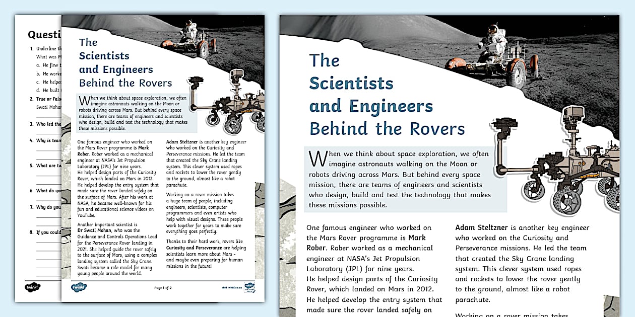 The Scientists and Engineers Behind the Rovers - Twinkl