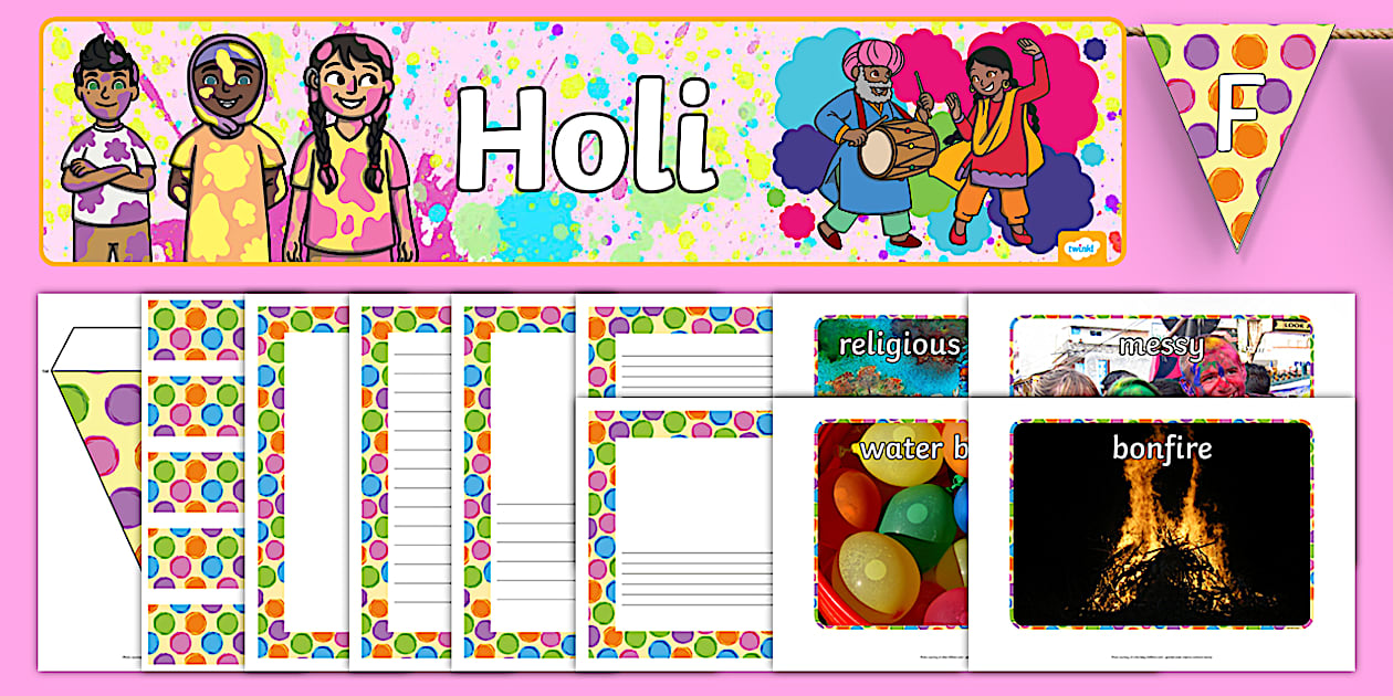 👉 Holi Festival Display Pack (teacher made) - Twinkl