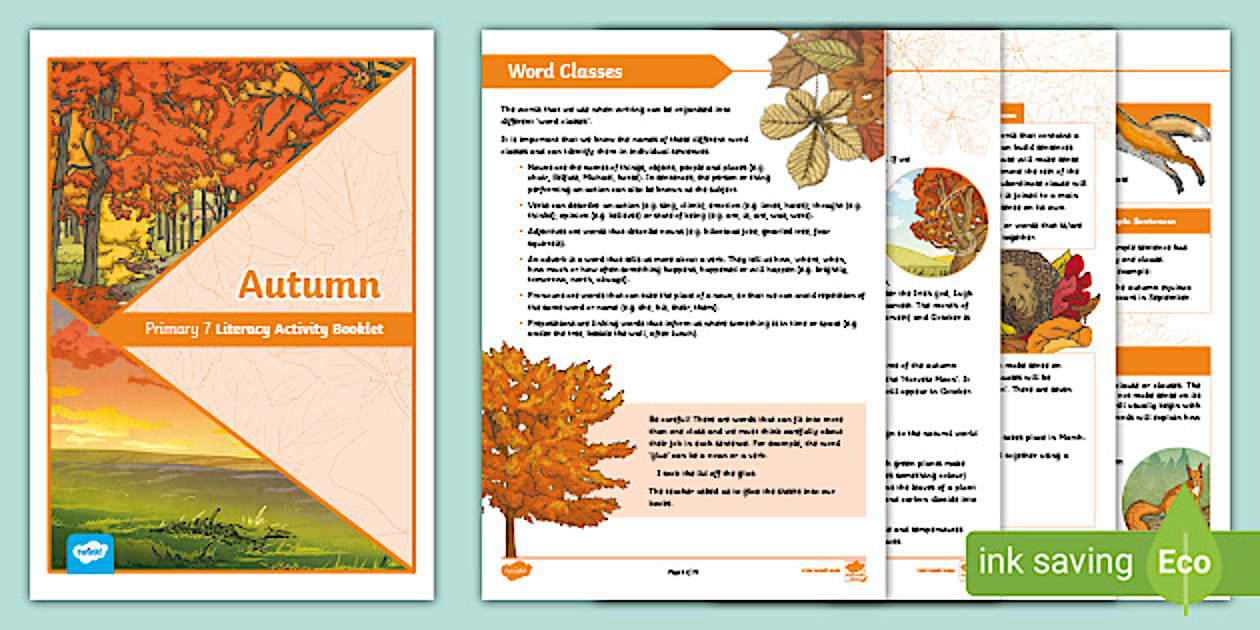 Autumn Activity Booklet Primary 7 Literacy