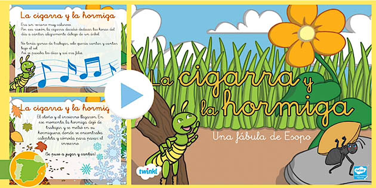 Presentación: La cigarra y la hormiga - Fábula de Esopo