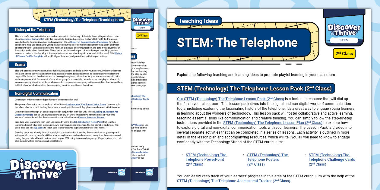 STEM Technology Telephone Teaching Ideas