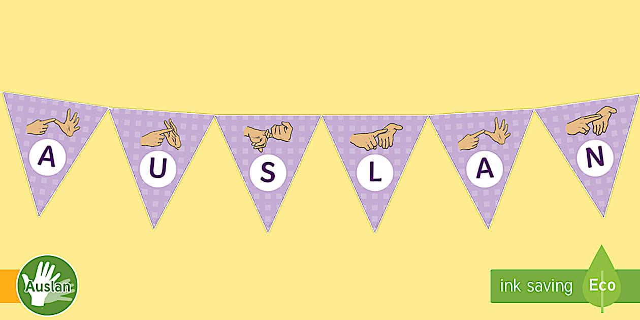 Australian Sign Language (AUSLAN) Display Bunting - Twinkl