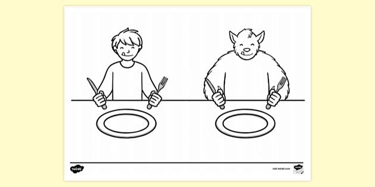 Ted and Zog Colouring | Colouring Sheets
