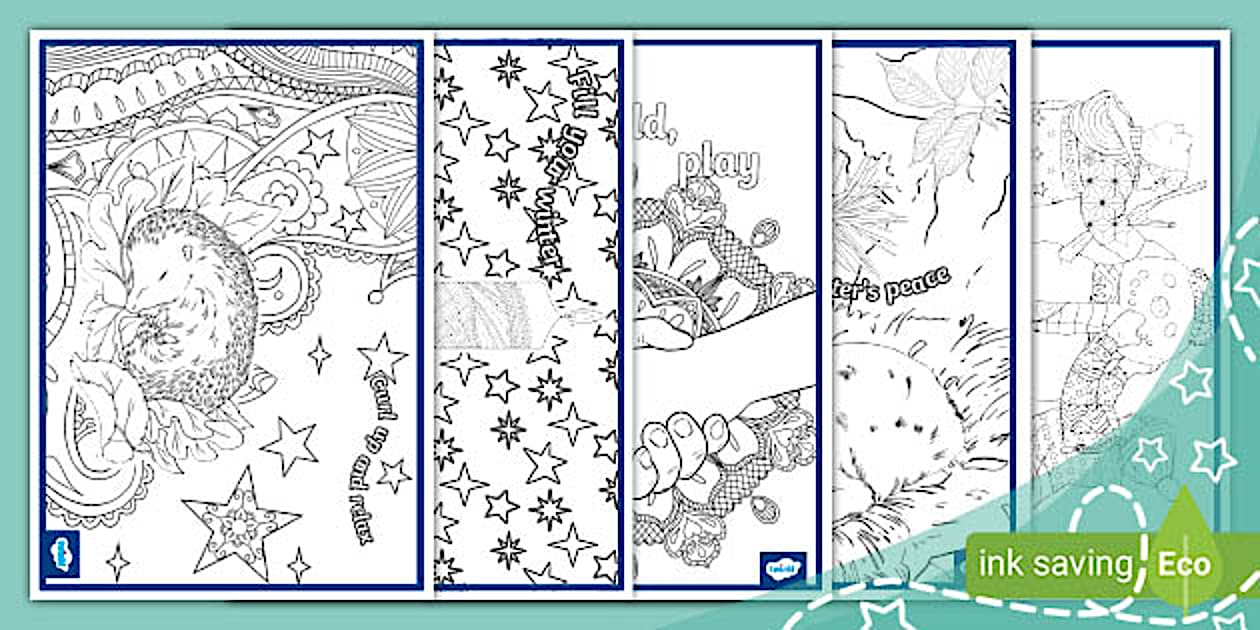 Winter Wellbeing Mindfulness Colouring Pages (Ages 7-11)