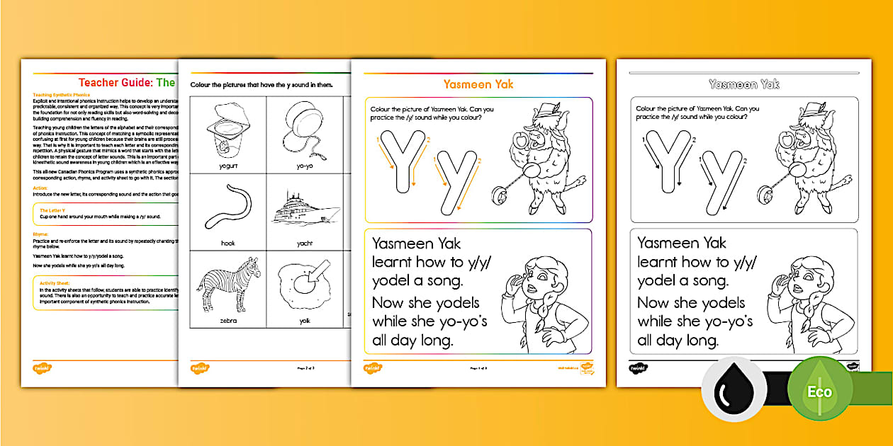 Phonics Canada: The Letter Y (Teacher-Made) - Twinkl