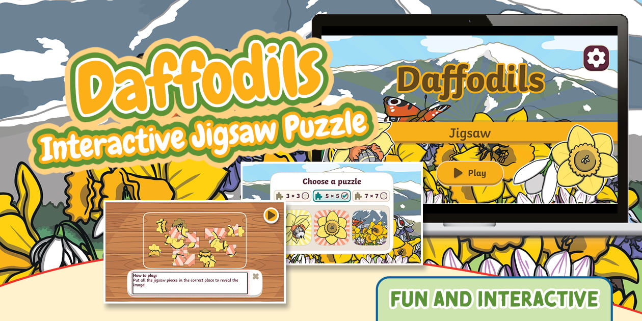 Daffodils Interactive Jigsaw Puzzle