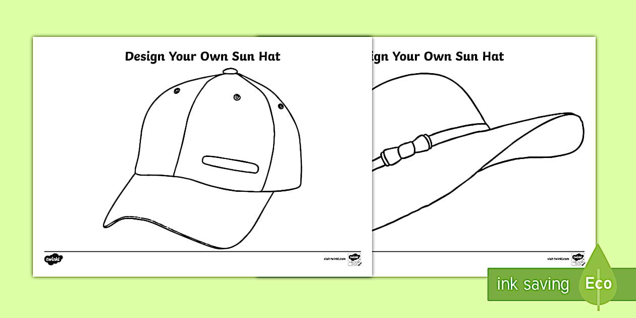 Design Your Own Cap Worksheet (Teacher-Made) - Twinkl