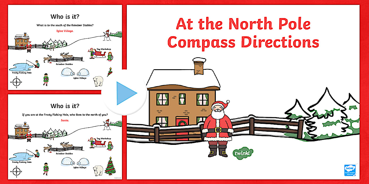 KS1 North Pole Christmas Directions PowerPoint - Twinkl