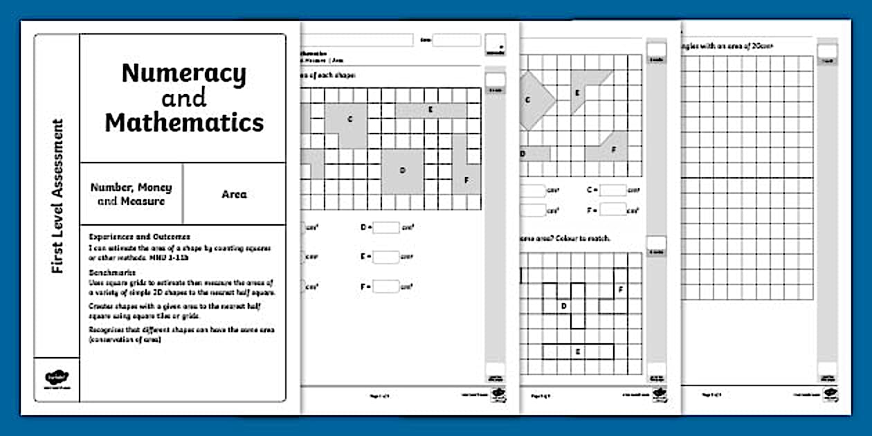First Level Numeracy and Mathematics Assessment - Area