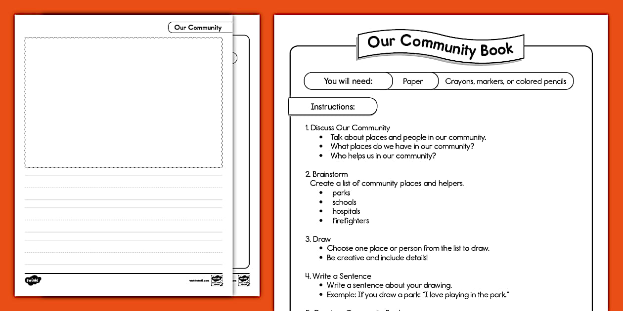 Prekindergarten Community Writing Activity: Our Community