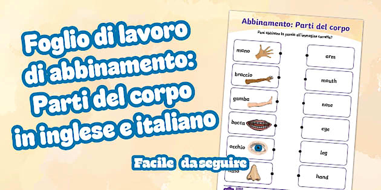 Parti del corpo in inglese e italiano