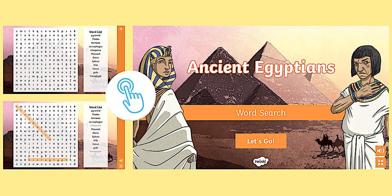 Interactive Ancient Egyptians Word Search | Twinkl Go!