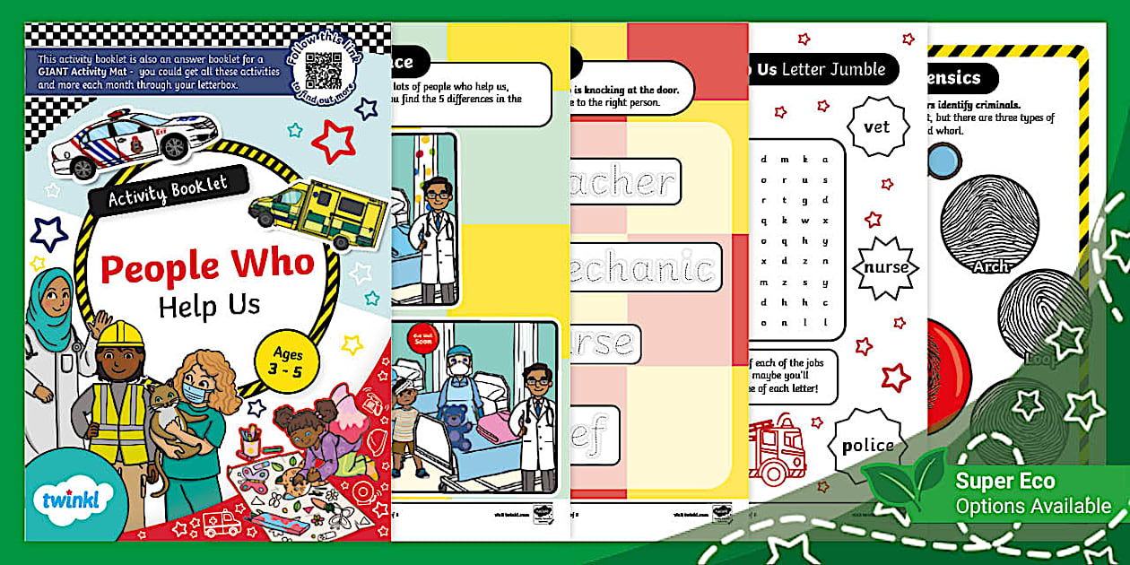 People Who Help Us Activity Booklet (Ages 3 - 5) - Twinkl