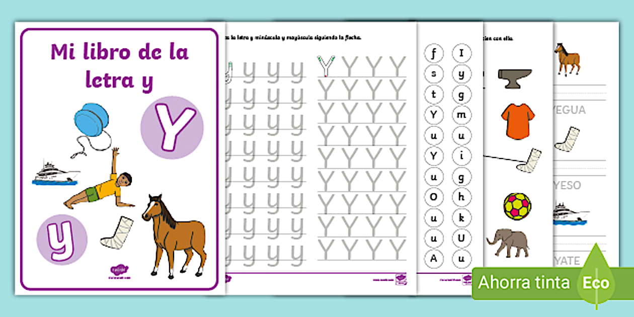 Cuadernillo: La letra Y- Guía de trabajo - Twinkl