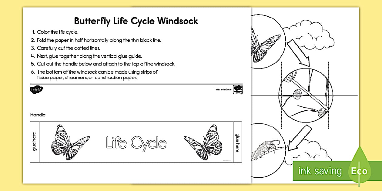 Simple Butterfly Windsock Craft | Paper Roll Craft for Kids