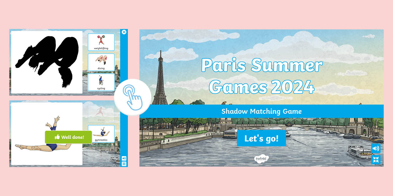 Paris Summer Games 2024 Interactive Shadow Matching Game