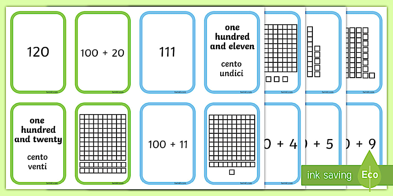 Place Value Go Fish Style Activity English/Italian - Place Value Go ...