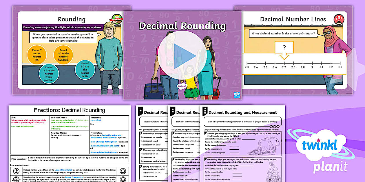 PlanIt Maths Y6 Fractions: Rounding Decimals Lesson Pack
