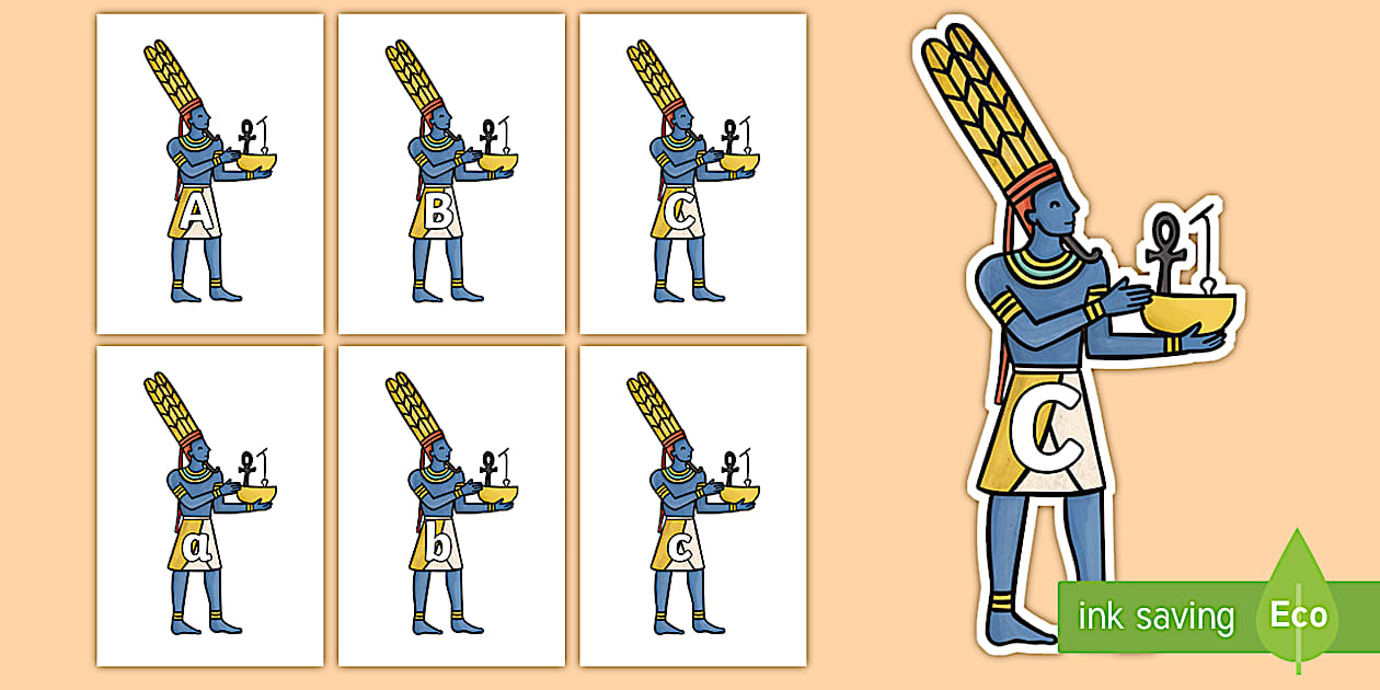 A-Z Alphabet on Ancient Egyptian Gods (teacher made)